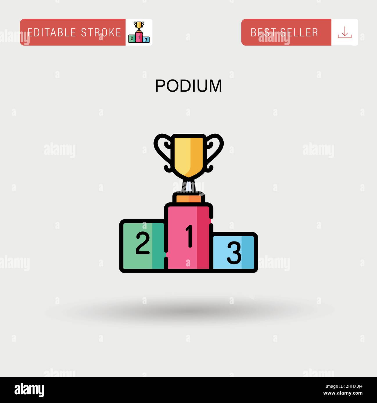 Podium Simple vector icon Stock Vector Image & Art - Alamy