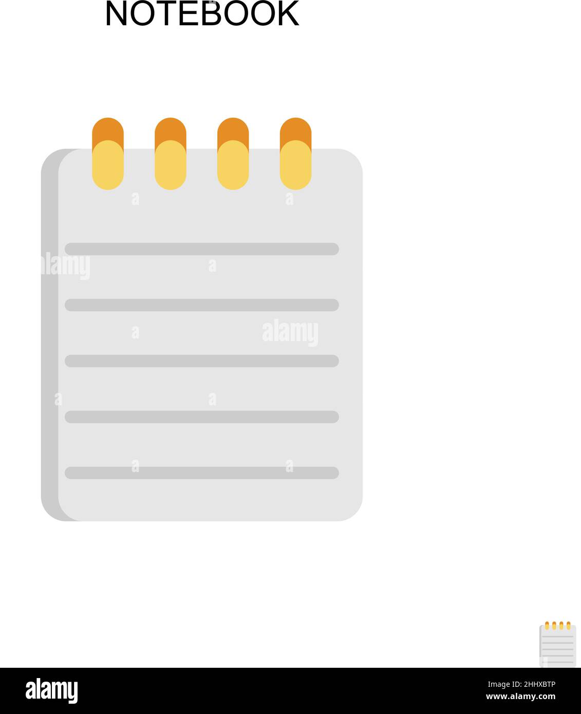 Notebook Simple vector icon. Illustration symbol design template for ...
