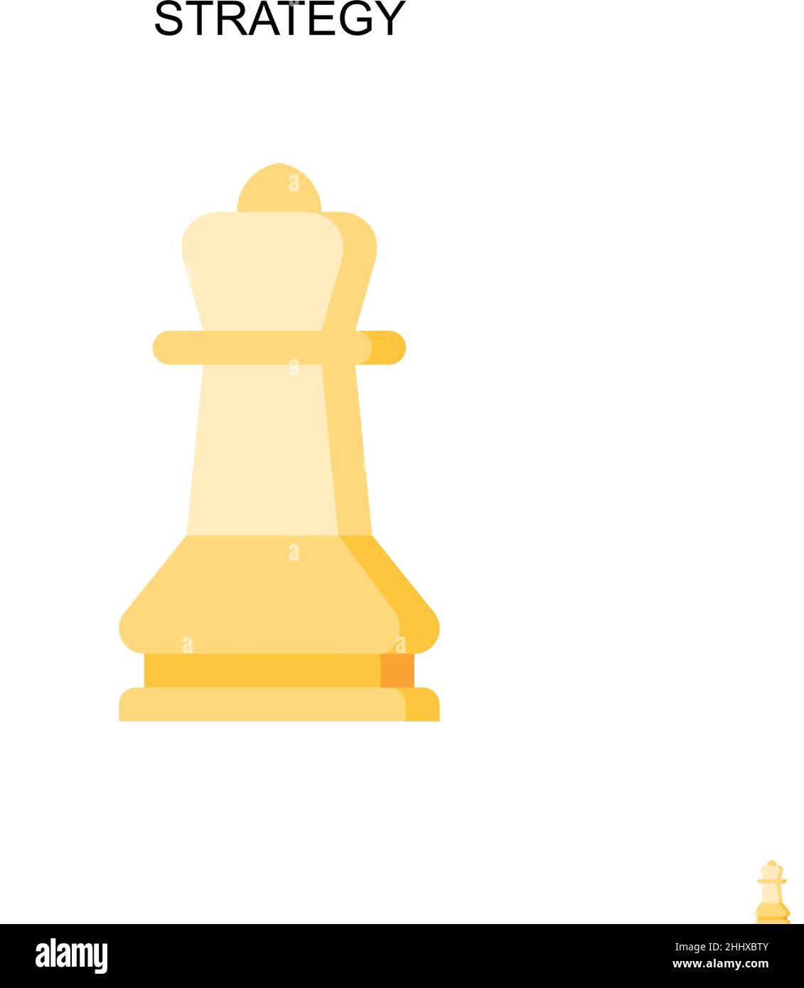 Strategy Simple vector icon. Illustration symbol design template for ...