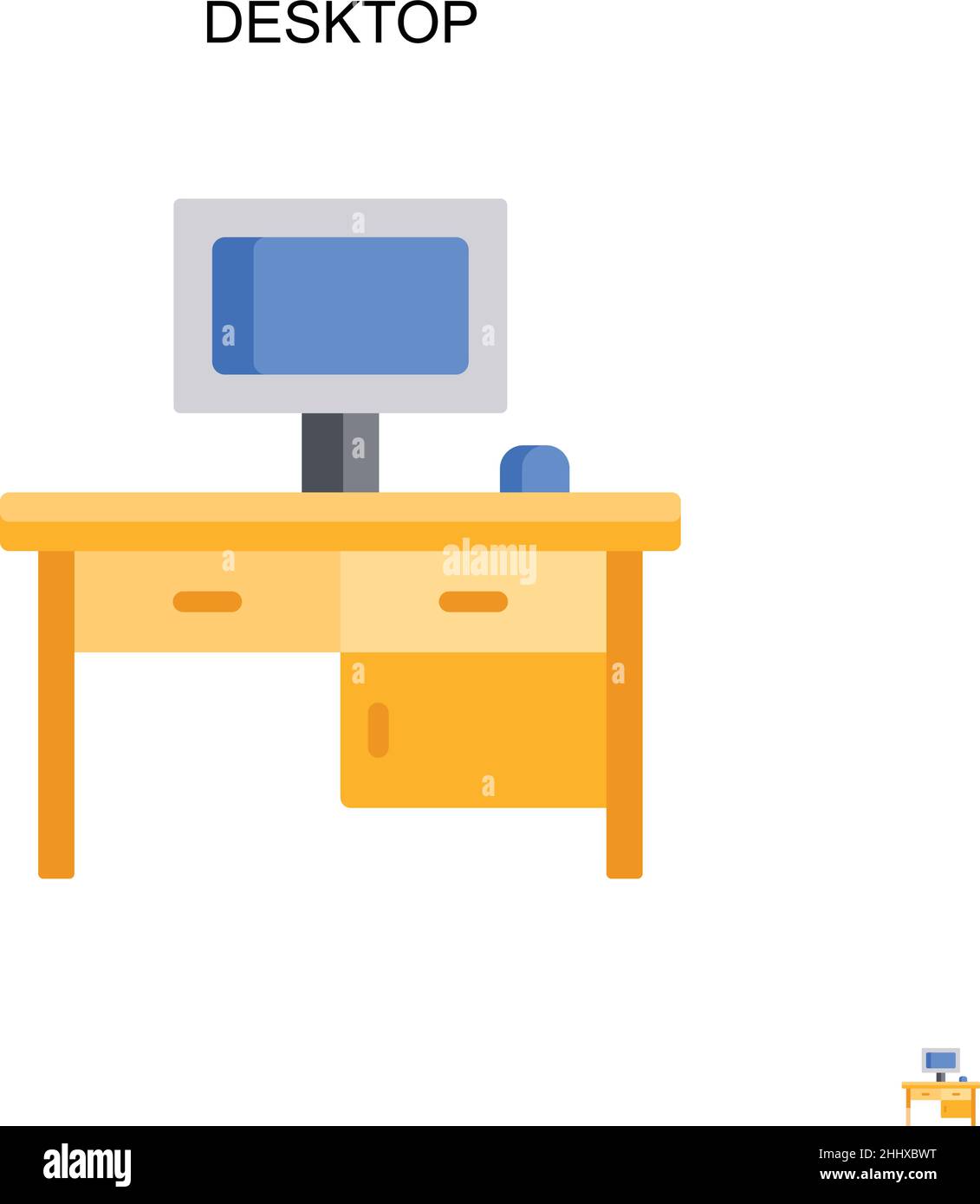 Desktop Simple vector icon. Illustration symbol design template for web ...