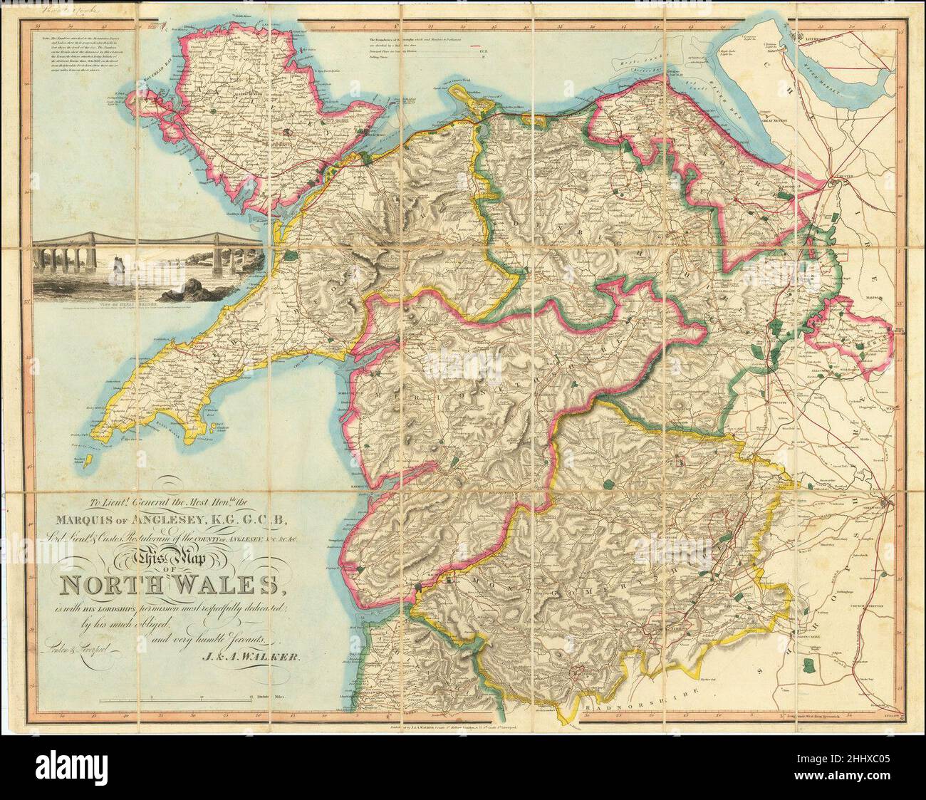 Map of anglesey hi-res stock photography and images - Alamy