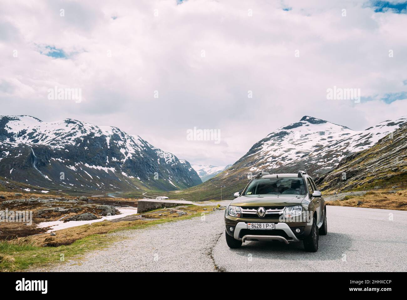 Reinheimen National Park, Norway. Car Renault Duster Suv Parked In ...