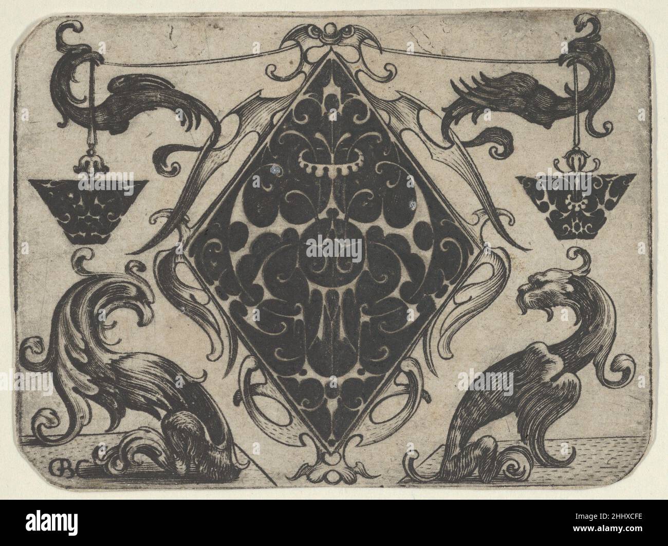 Lozenge-shaped Pendant and Two Trapezoid Motifs 1622 Giovanni Battista ...