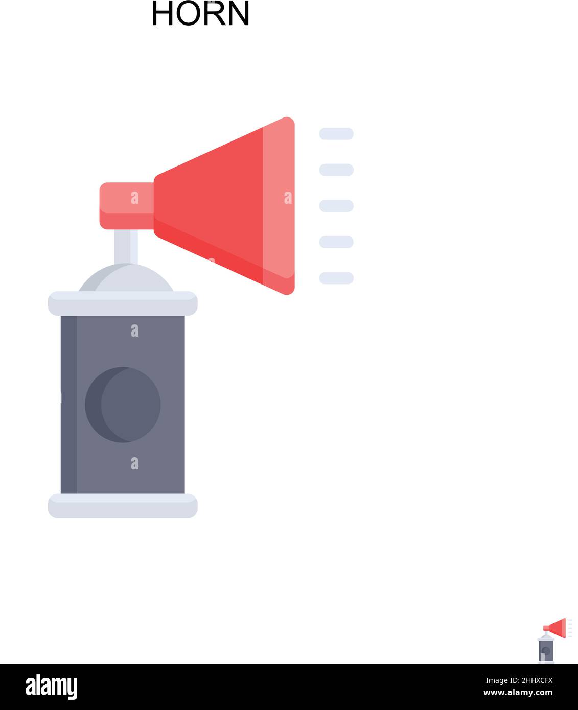 Horn Simple vector icon. Illustration symbol design template for web ...