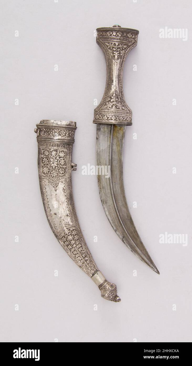 Dagger (Jambiya) with Sheath 19th century Indian. Dagger (Jambiya) with ...