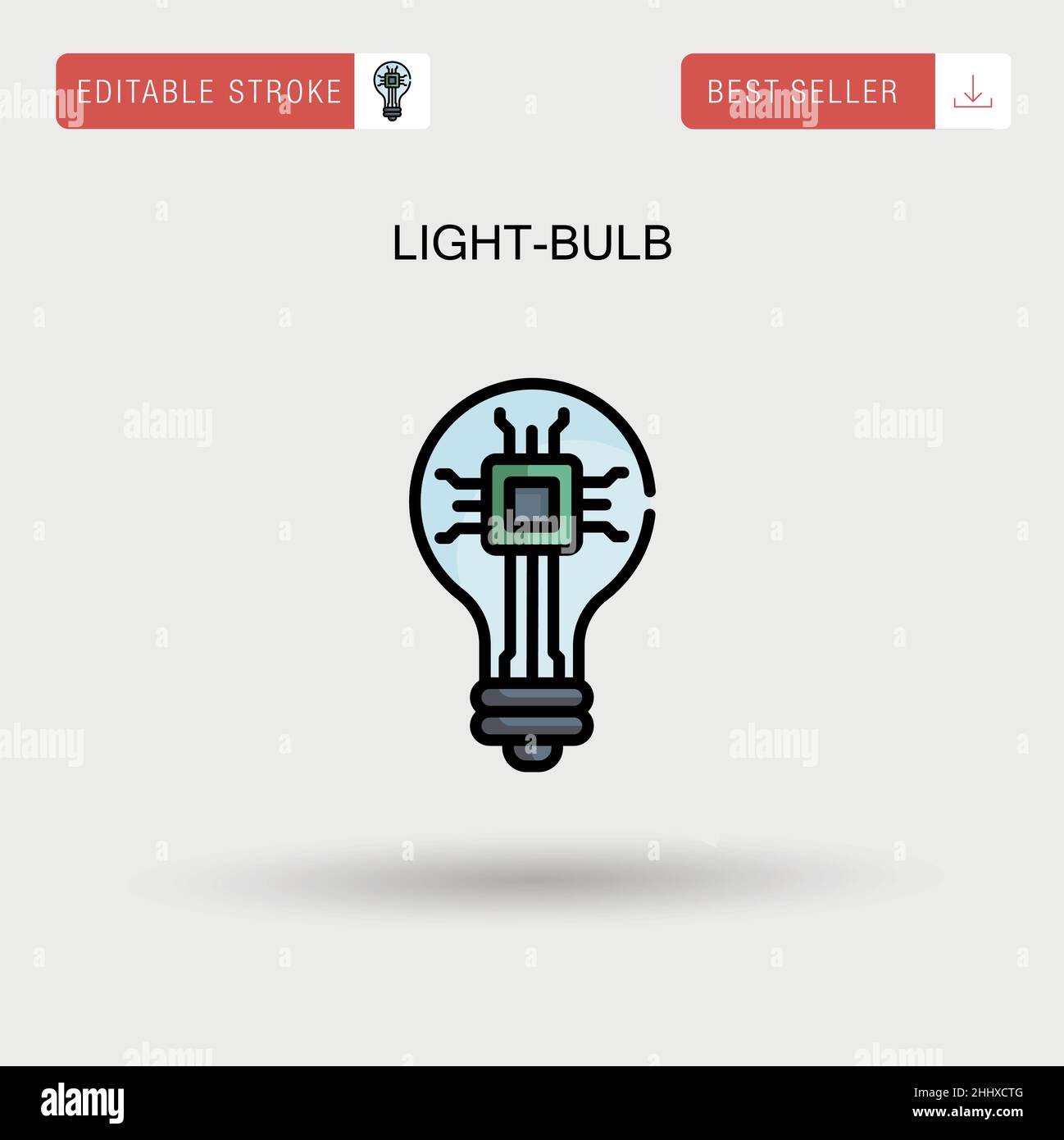 Light-bulb Simple vector icon Stock Vector Image & Art - Alamy