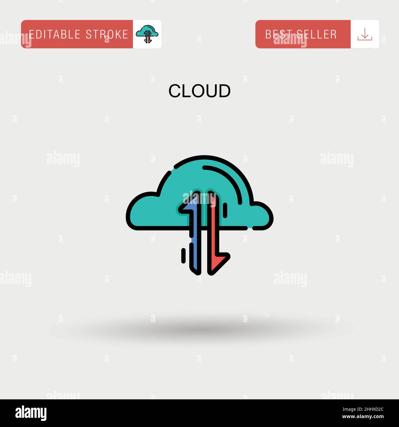Cloud Simple vector icon Stock Vector Image & Art - Alamy