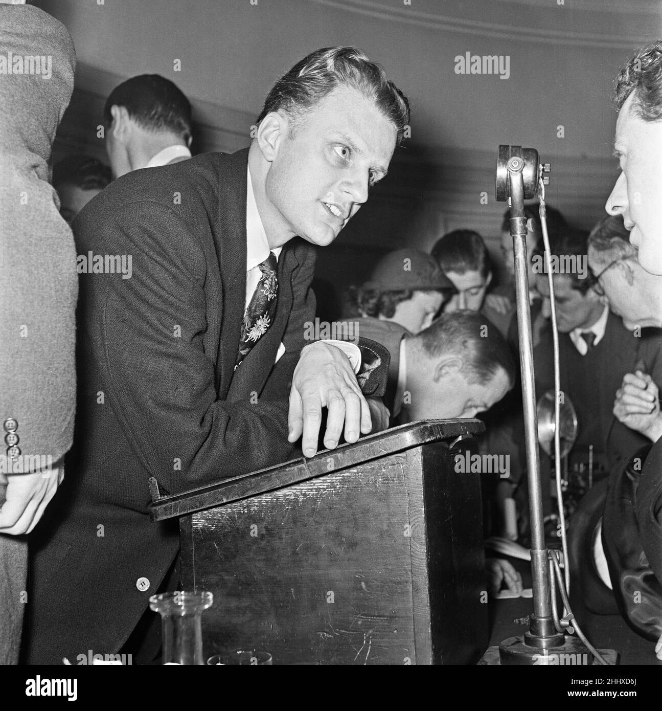 American evangelist Billy Graham at the Central Hall in Westminster ...