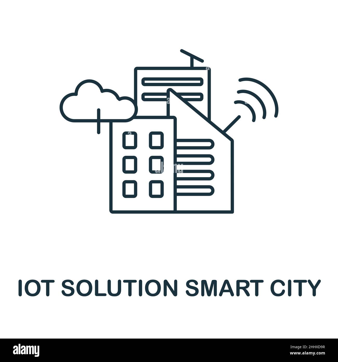 Smart City icon. Line element from iot solution collection. Linear ...