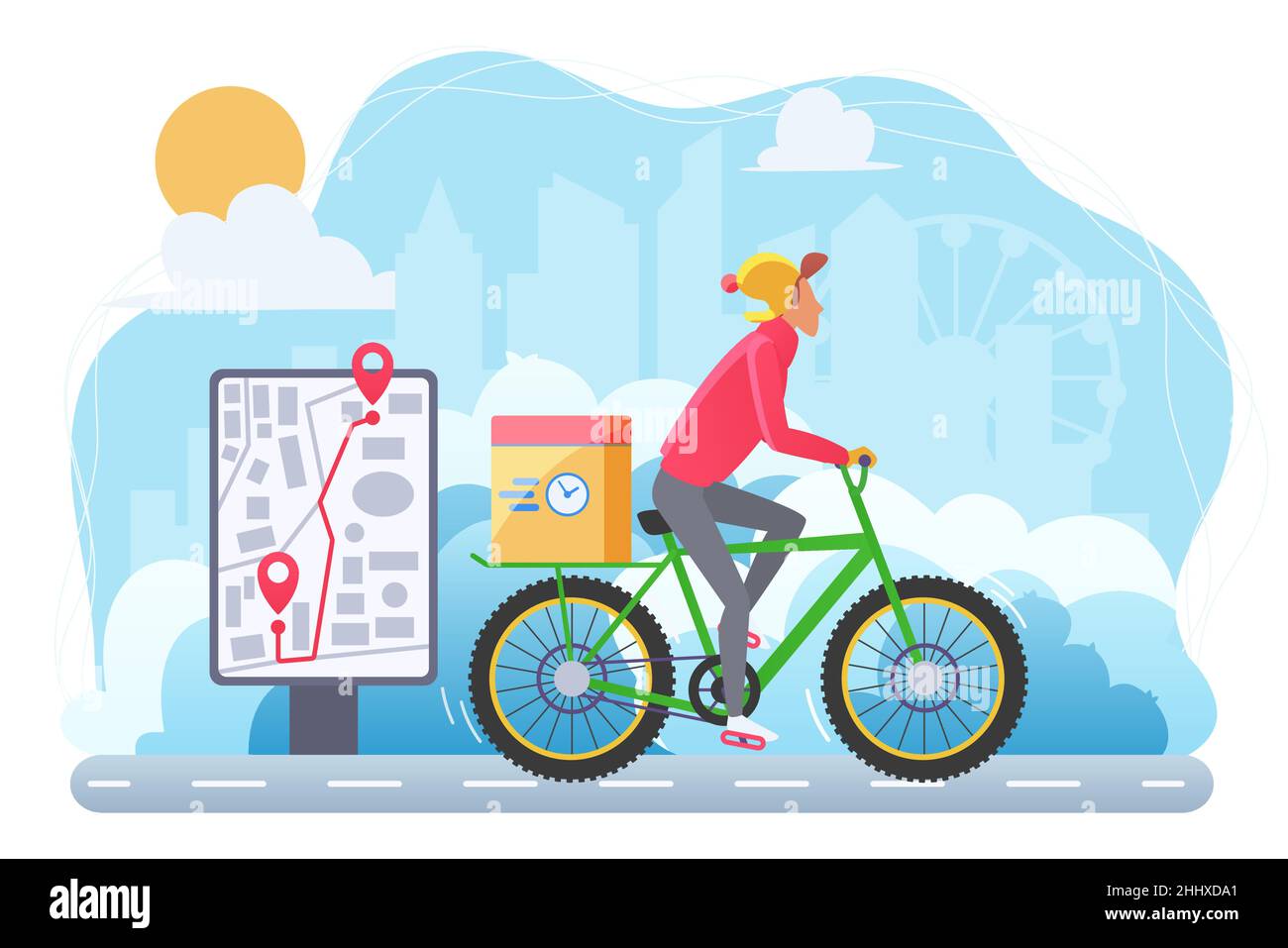 Cycle itinerary Stock Vector Images - Alamy