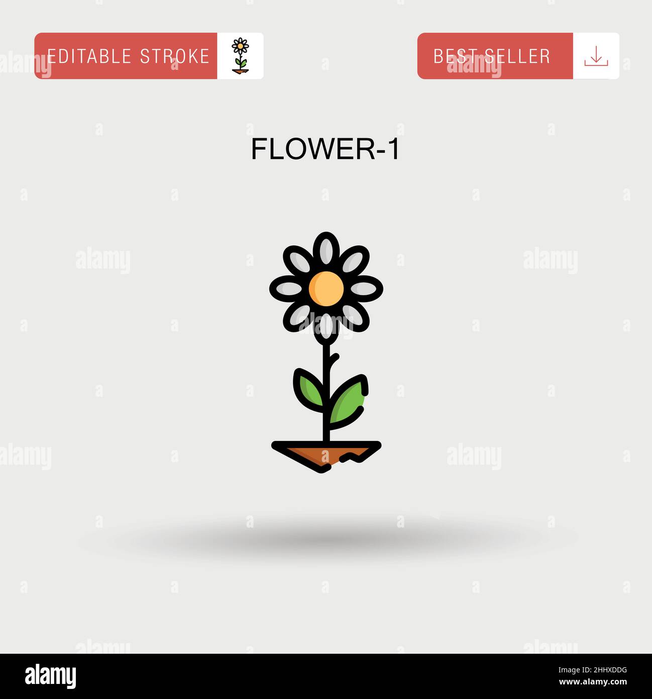 Simple flower outline Stock Vector Images - Alamy