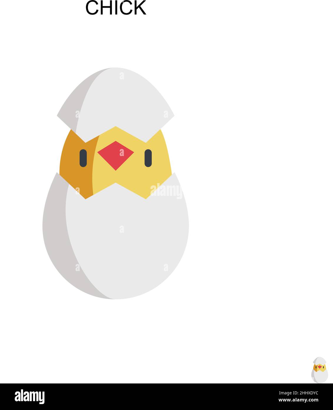 Chick Simple vector icon. Illustration symbol design template for web ...