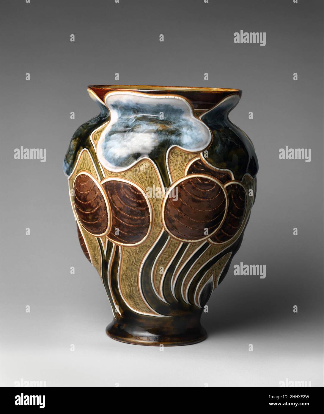 Vase ca. 1895 Doulton Manufactory British Determined that pottery ...
