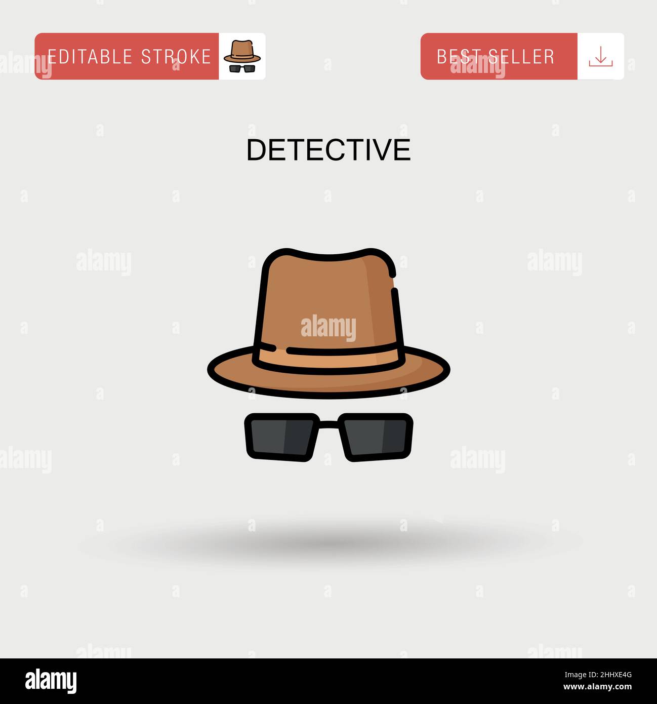 Detective Simple vector icon Stock Vector Image & Art - Alamy