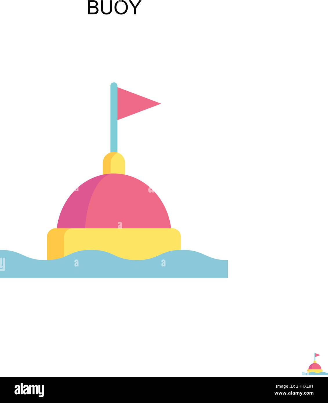 Buoy Simple vector icon. Illustration symbol design template for web ...
