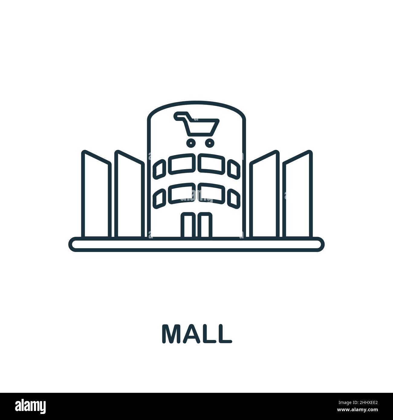 Mall icon. Line element from big city life collection. Linear Mall icon ...