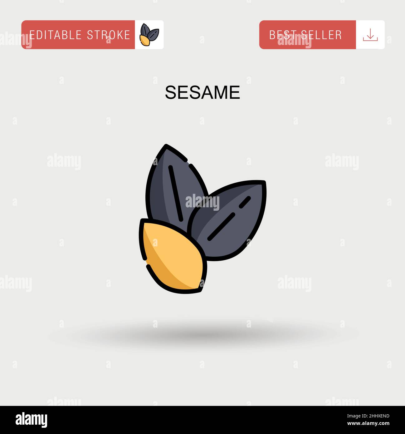 Sesame Simple vector icon Stock Vector Image & Art - Alamy