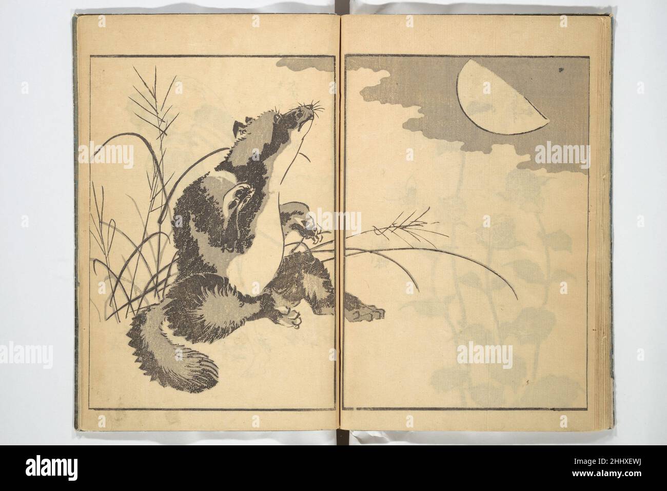 Old Manji’s Cursive Picture Album 1843 Katsushika Hokusai Japanese. Old ...