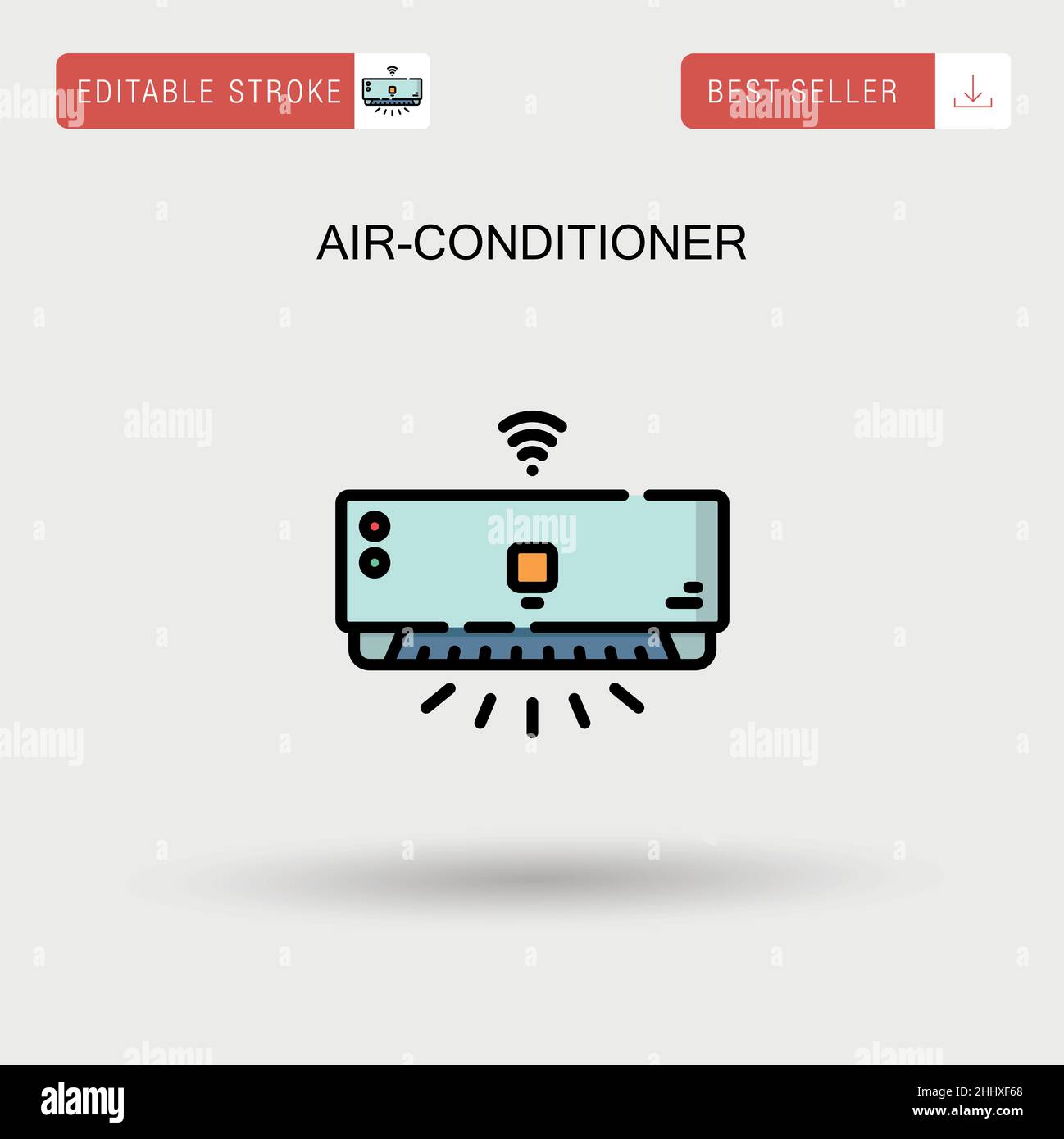 Air-conditioner Simple vector icon Stock Vector Image & Art - Alamy