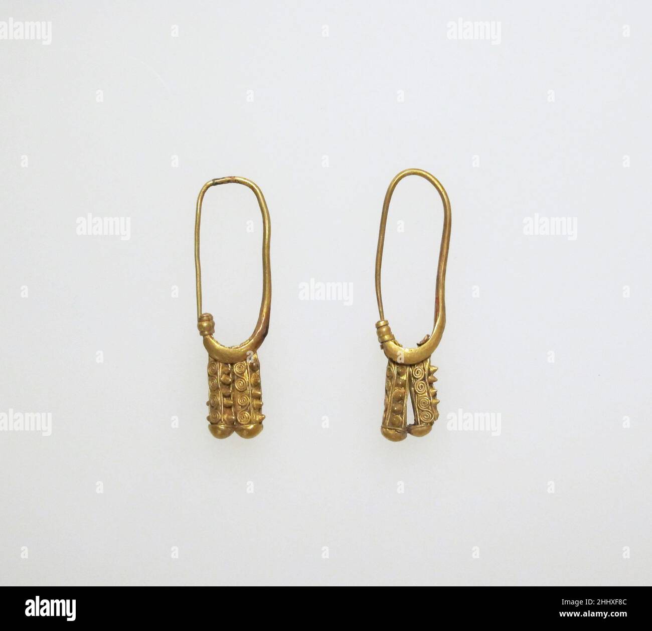 Earring, boat-shaped. Earring, boat-shaped. Gold. Gold and Silver Stock ...