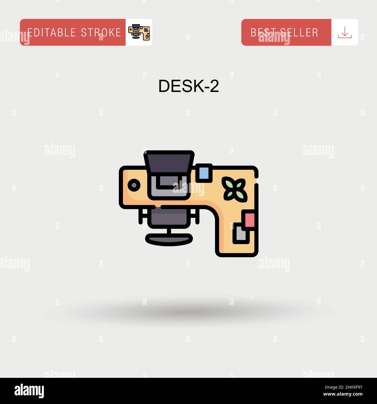 Desk-2 Simple vector icon Stock Vector Image & Art - Alamy