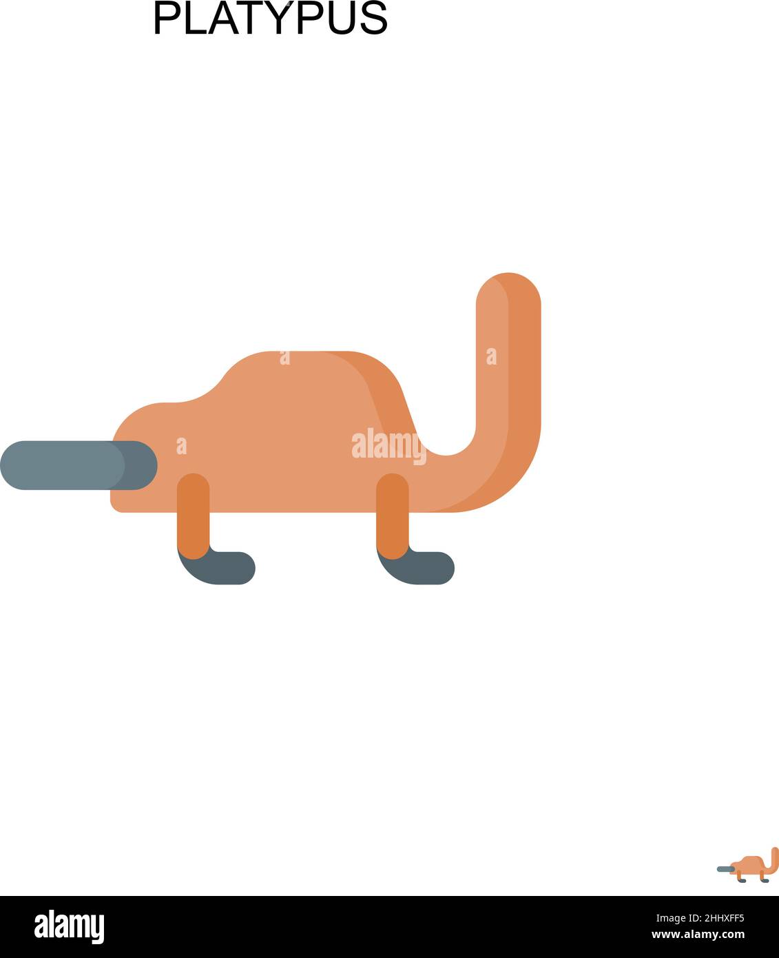 Platypus Simple vector icon. Illustration symbol design template for ...