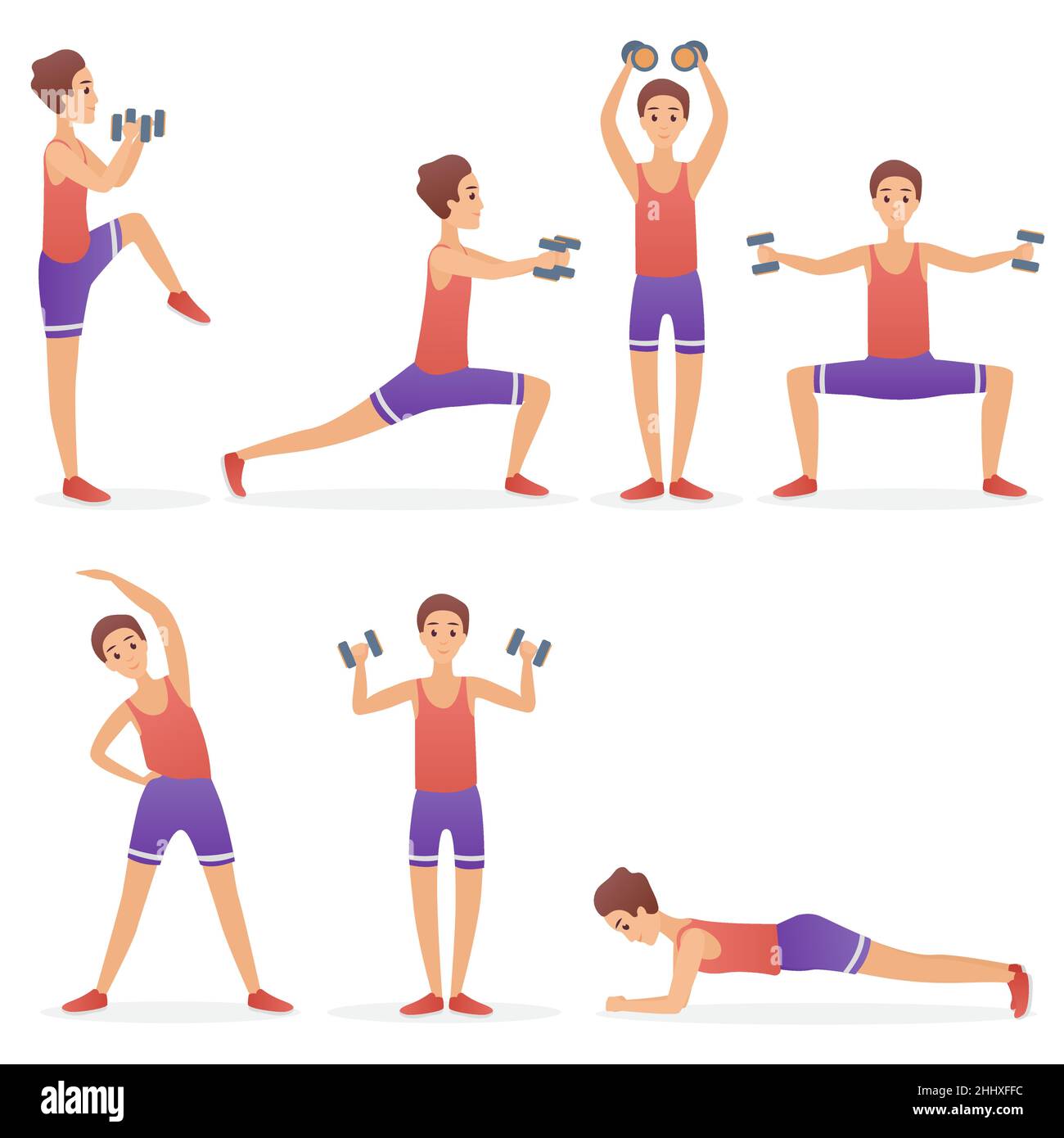 Power exercises Cut Out Stock Images & Pictures - Alamy