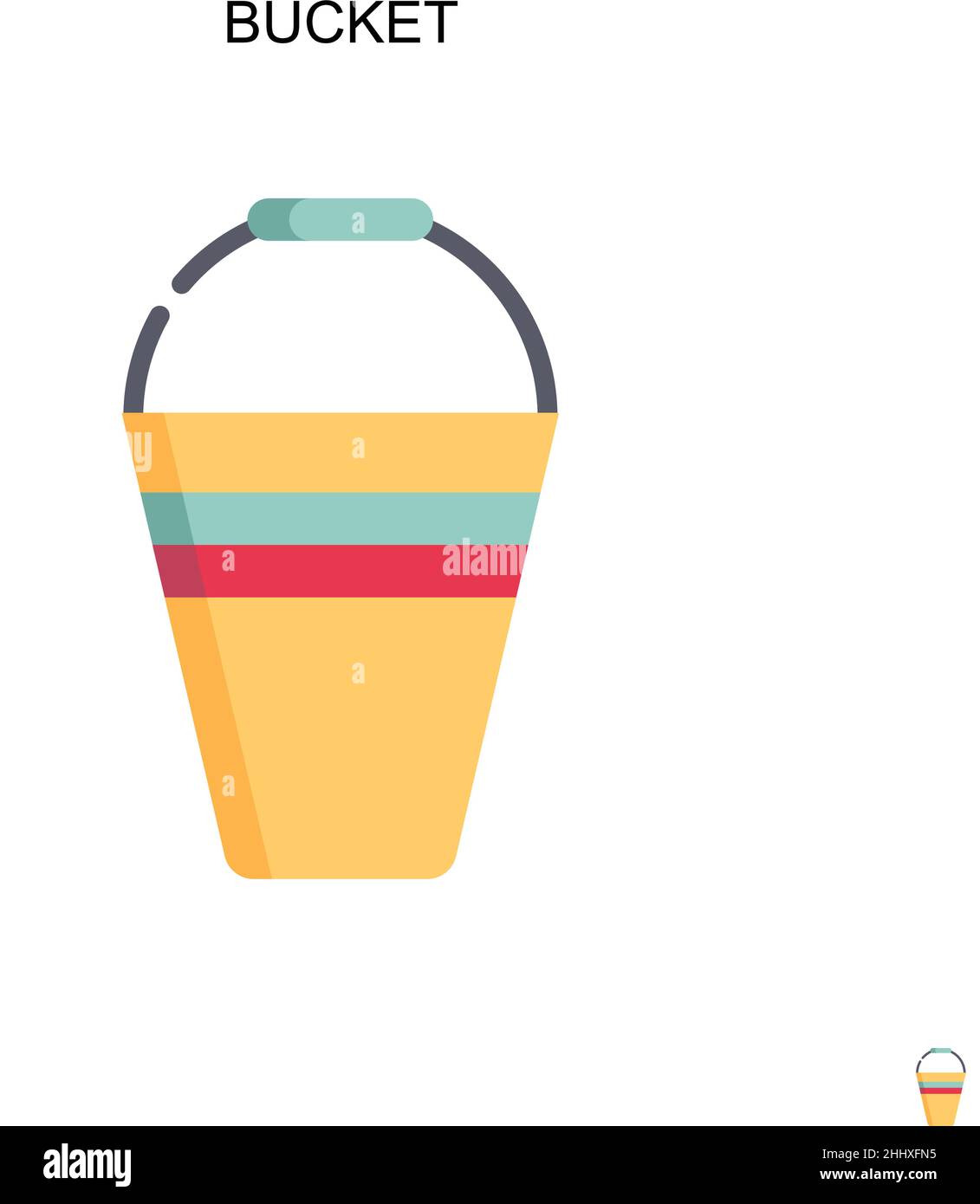 Bucket Simple vector icon. Illustration symbol design template for web ...