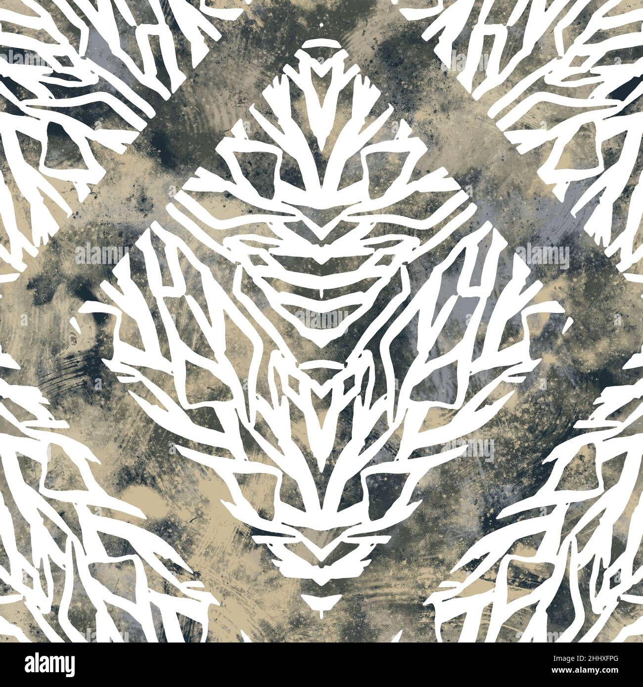 Seamless neutral and white grungy classic abstract surface pattern ...