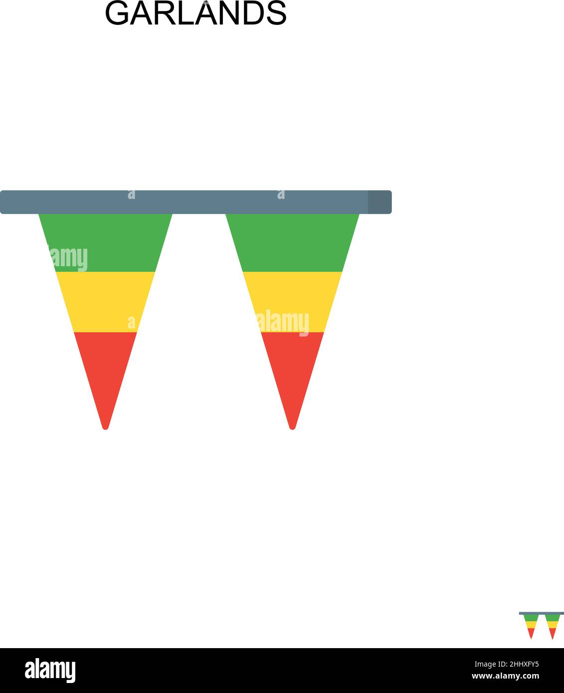 Garlands Simple vector icon. Illustration symbol design template for ...