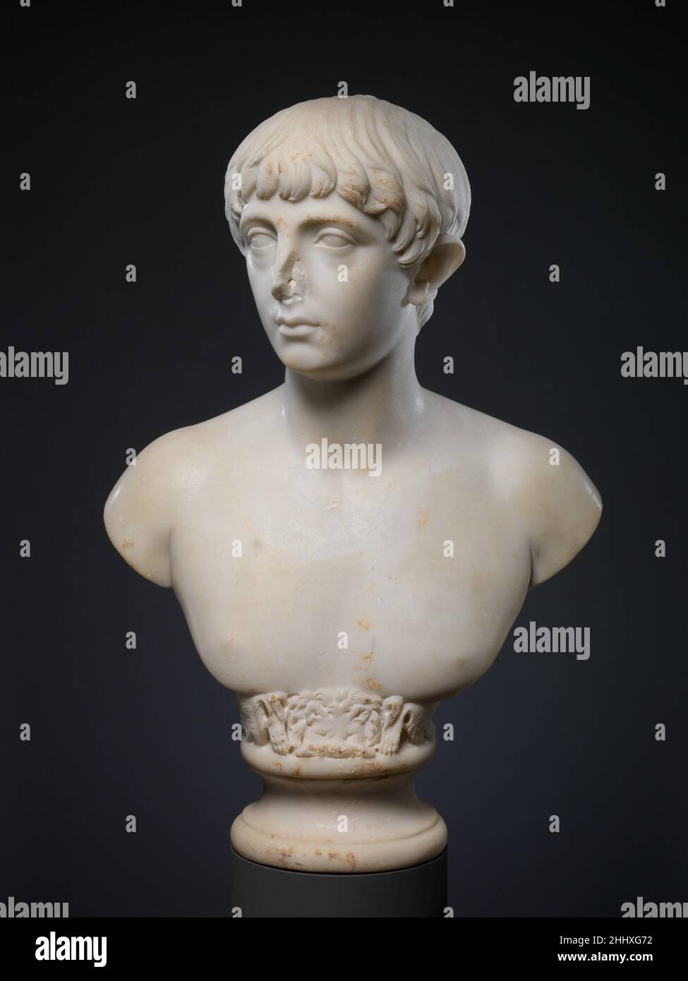 Marble bust of a youth ca. A.D. 140 Roman The bust may be seen as a ...
