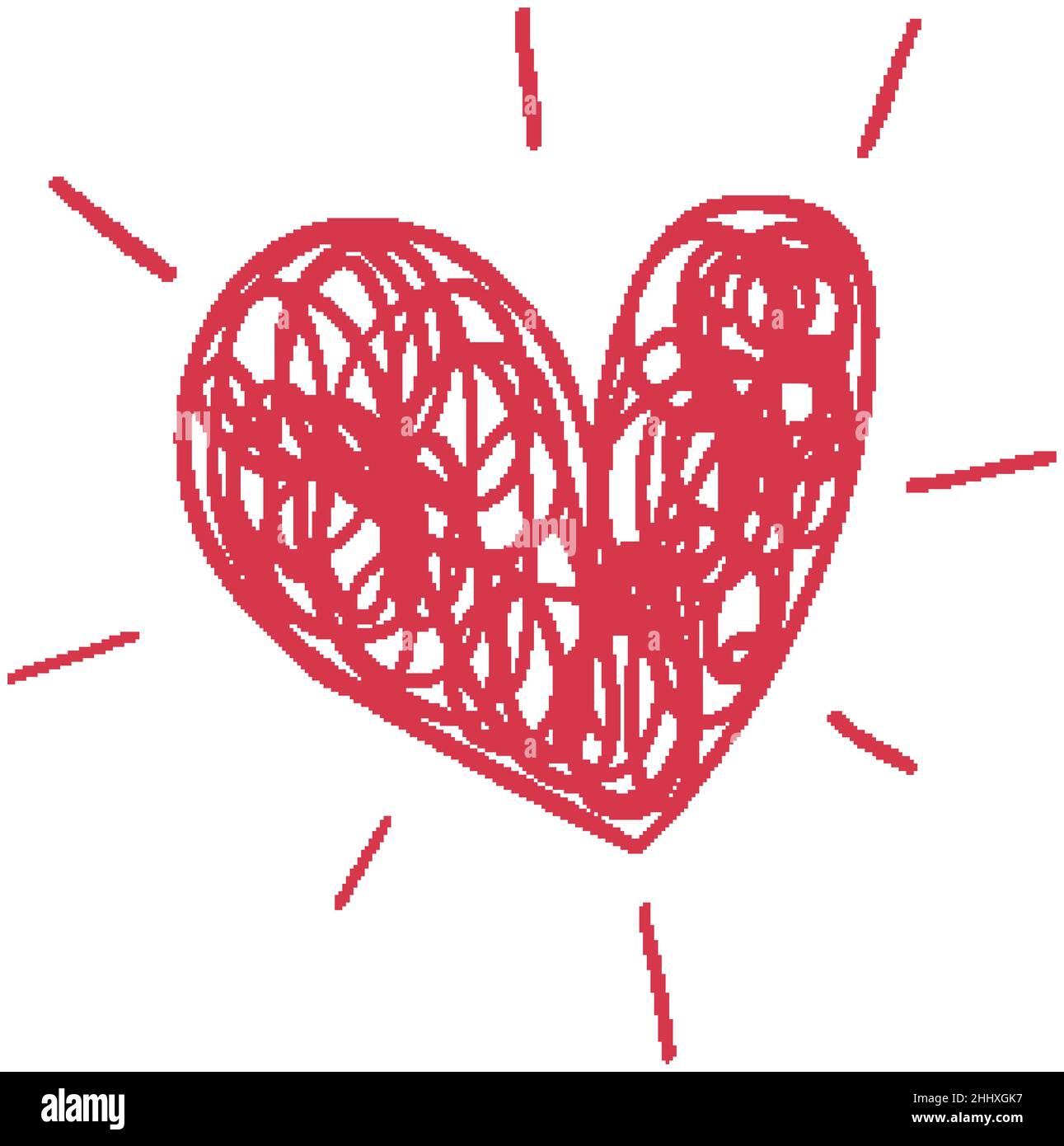 Heart scribble hand drawn illustration Stock Vector Image & Art - Alamy