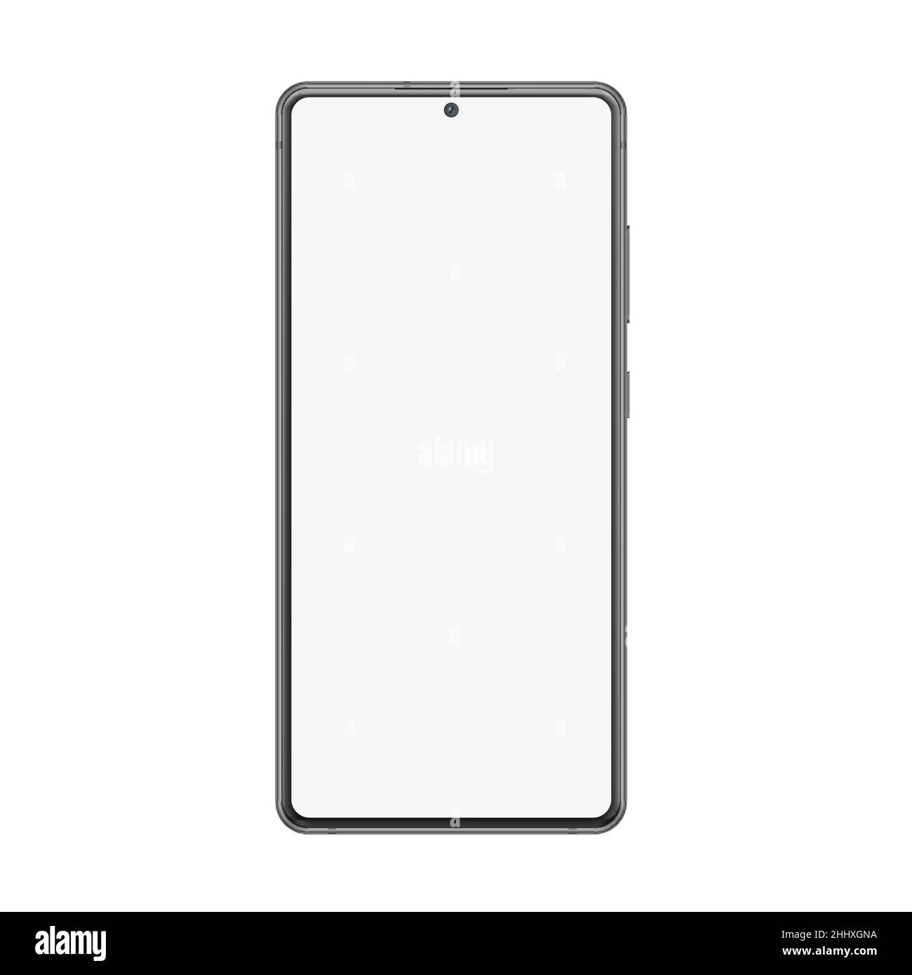 Realistic smartphone mockup vector illustration. Phone frame with blank ...