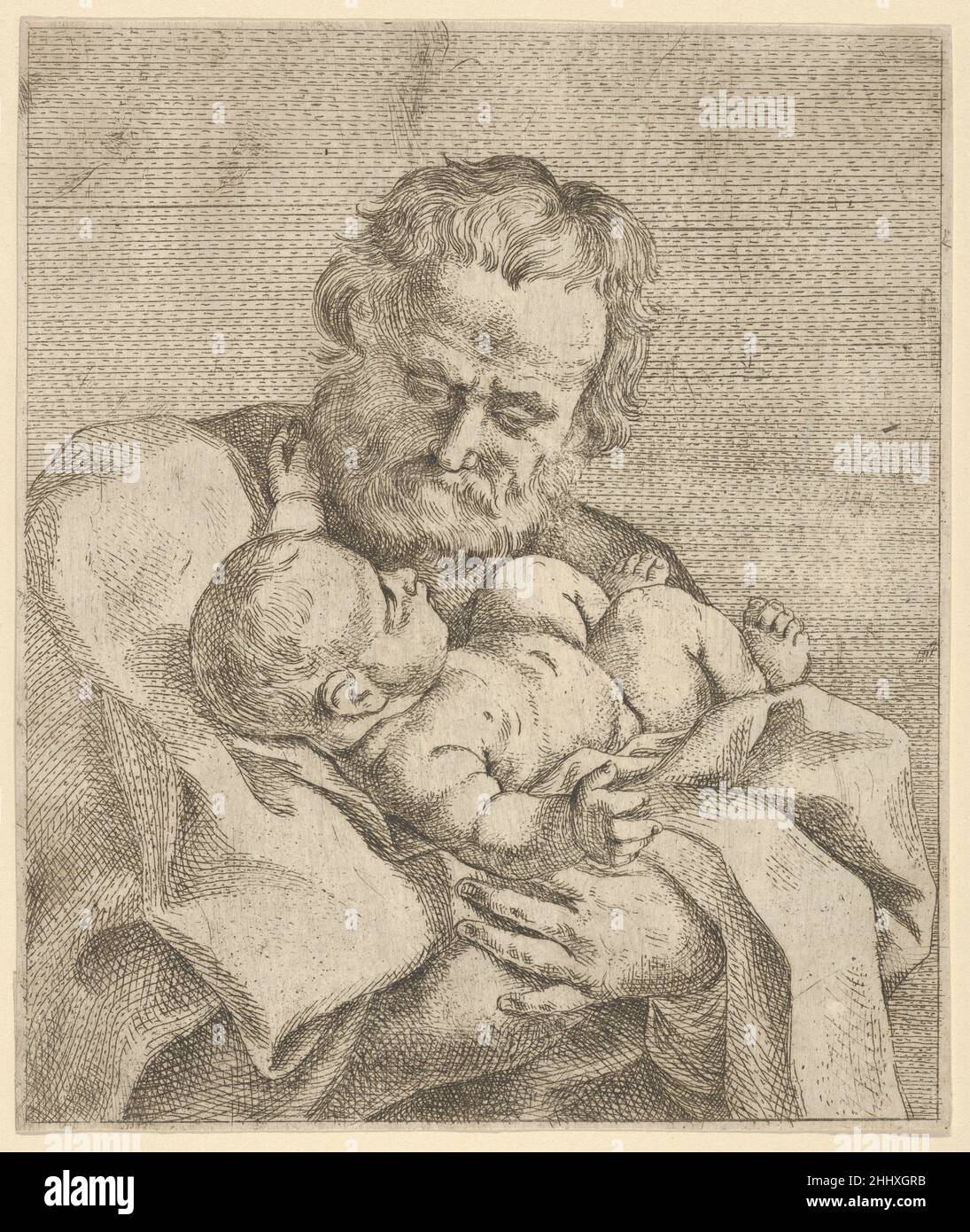 Saint Joseph holding the infant Christ, after Reni 17th century ...