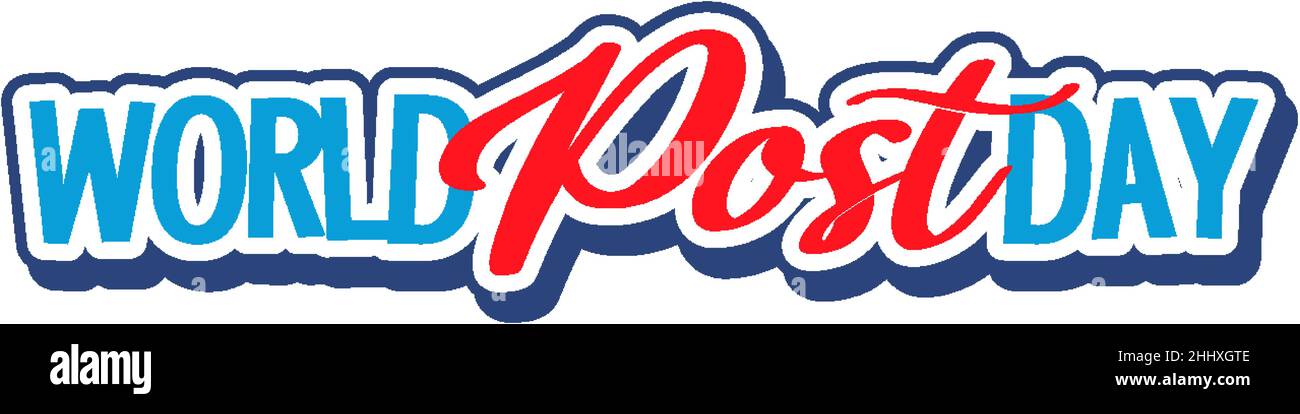 World Post Day word logo illustration Stock Vector Image & Art - Alamy
