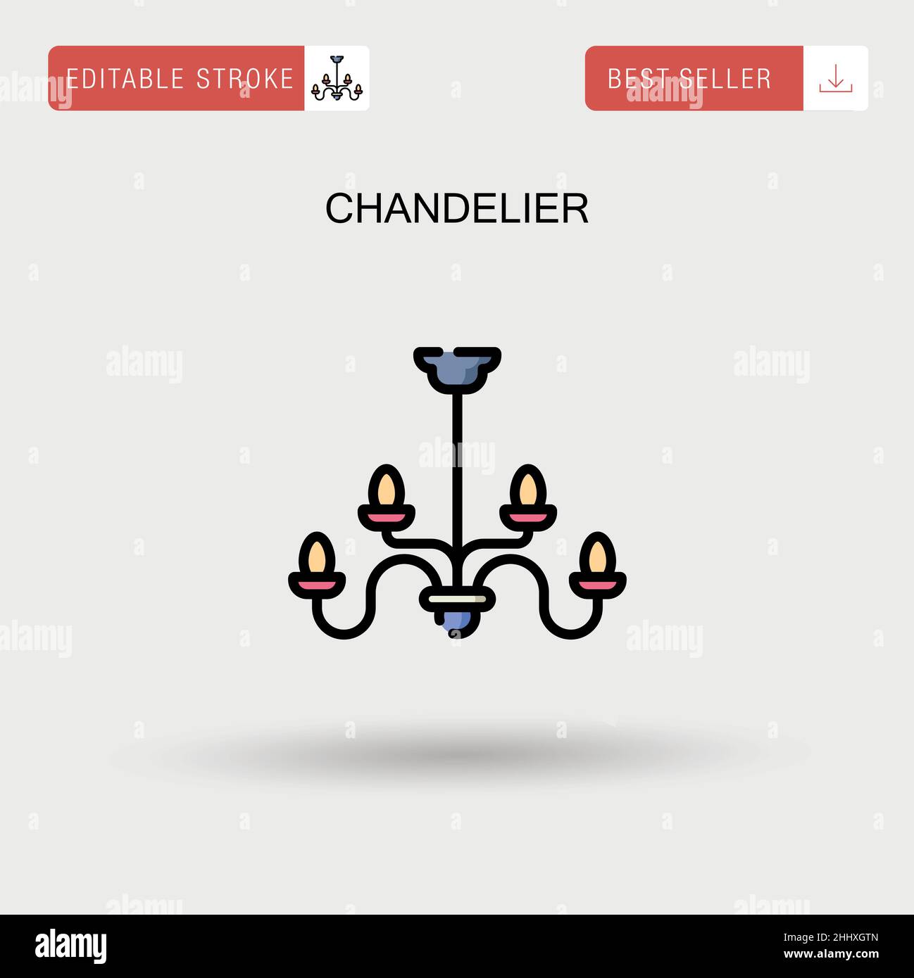 Elegant gold chandelier Stock Vector Images - Alamy