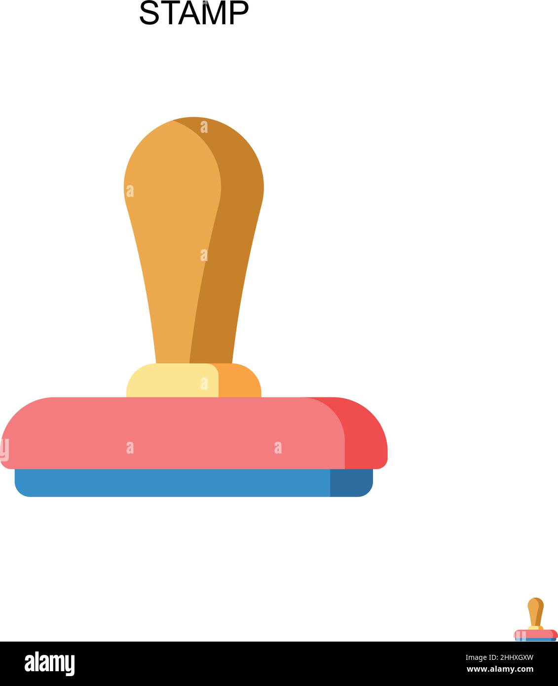 Stamp Simple vector icon. Illustration symbol design template for web ...