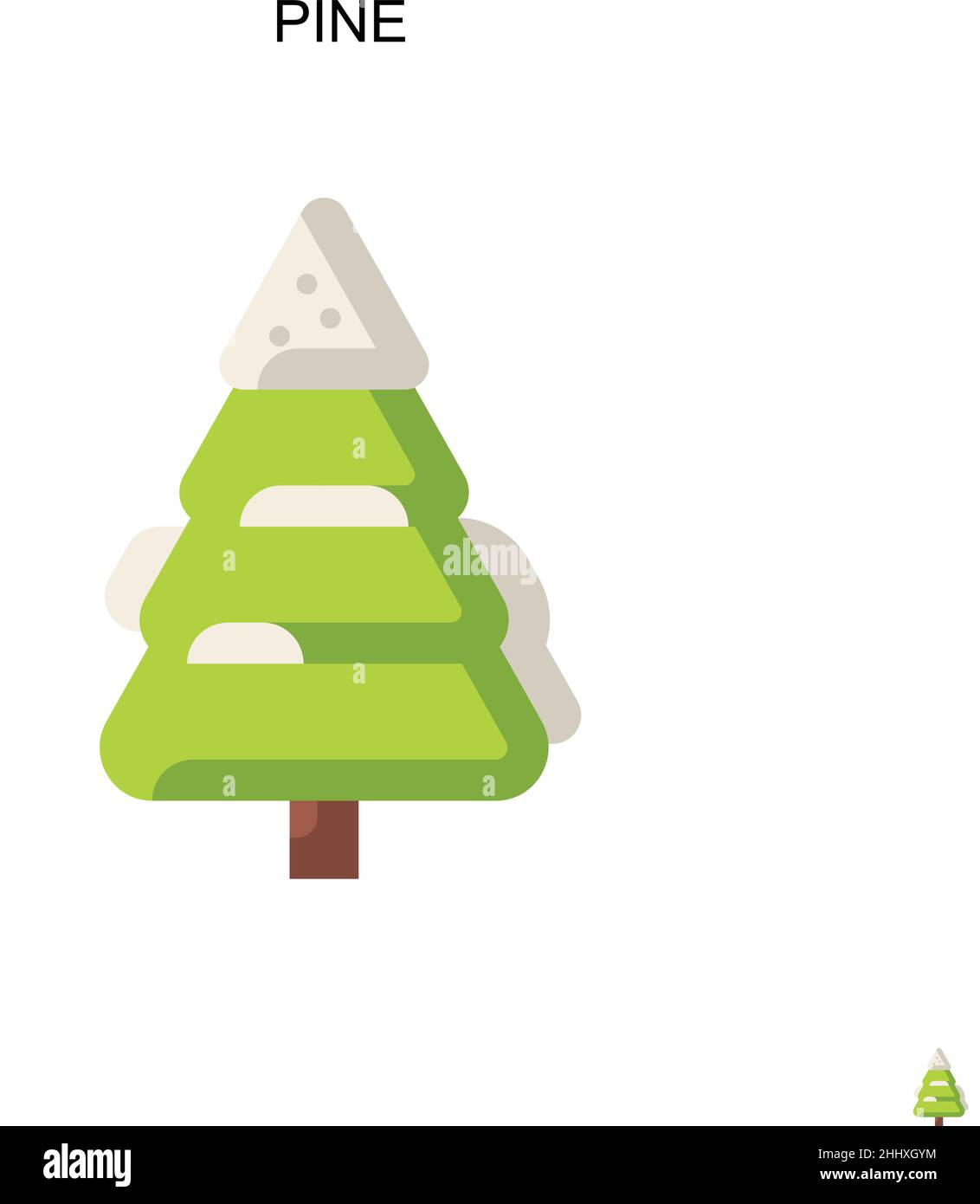 Pine Simple vector icon. Illustration symbol design template for web ...