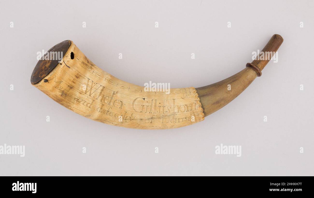 Powder Horn 1760 Colonial American This powder horn is engraved with ...