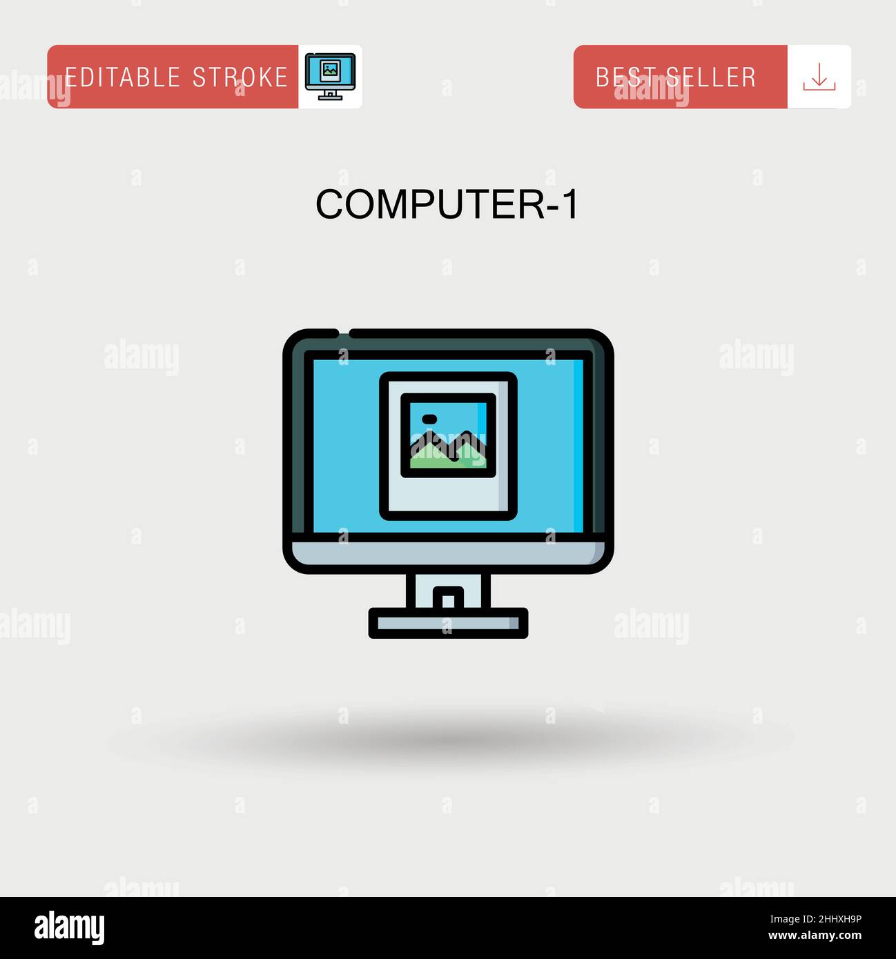 Vector outline computer screen hi-res stock photography and images - Alamy