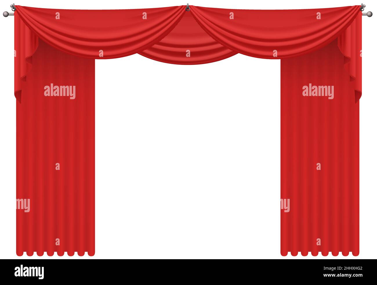 Vector red silk drape Cut Out Stock Images & Pictures - Alamy