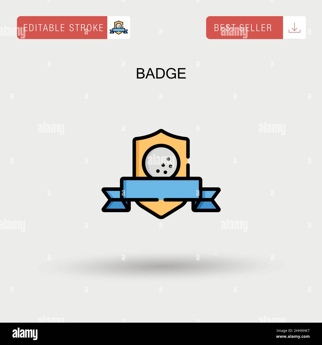 Badge Simple vector icon Stock Vector Image & Art - Alamy