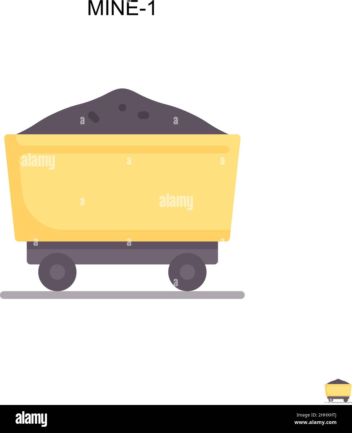 Mine-1 Simple vector icon. Illustration symbol design template for web ...