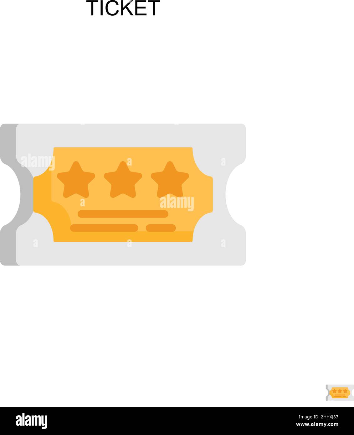 Ticket Simple vector icon. Illustration symbol design template for web ...