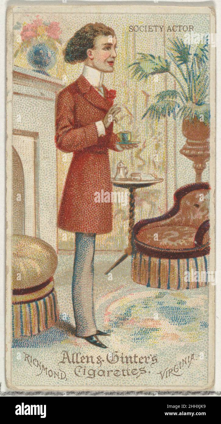 Society Actor, from World's Dudes series (N31) for Allen & Ginter ...