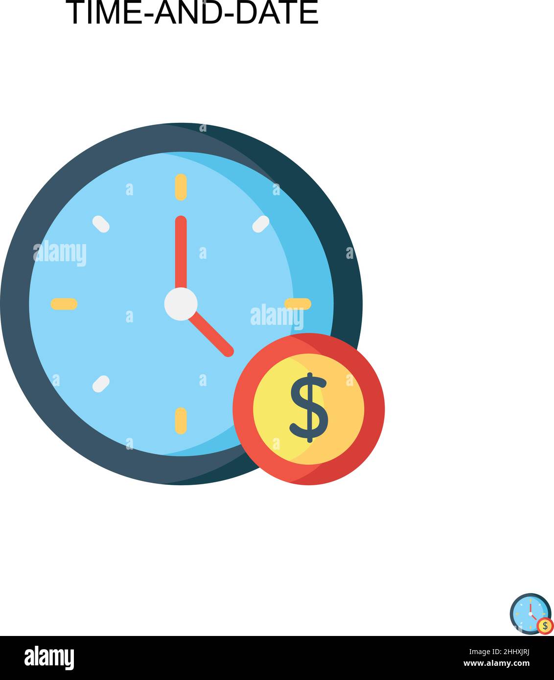 Date and time icon Stock Vector Images - Alamy