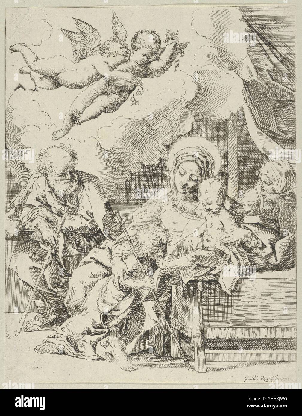 The Holy Family with young John the Baptist and Saint Elizabeth, two ...