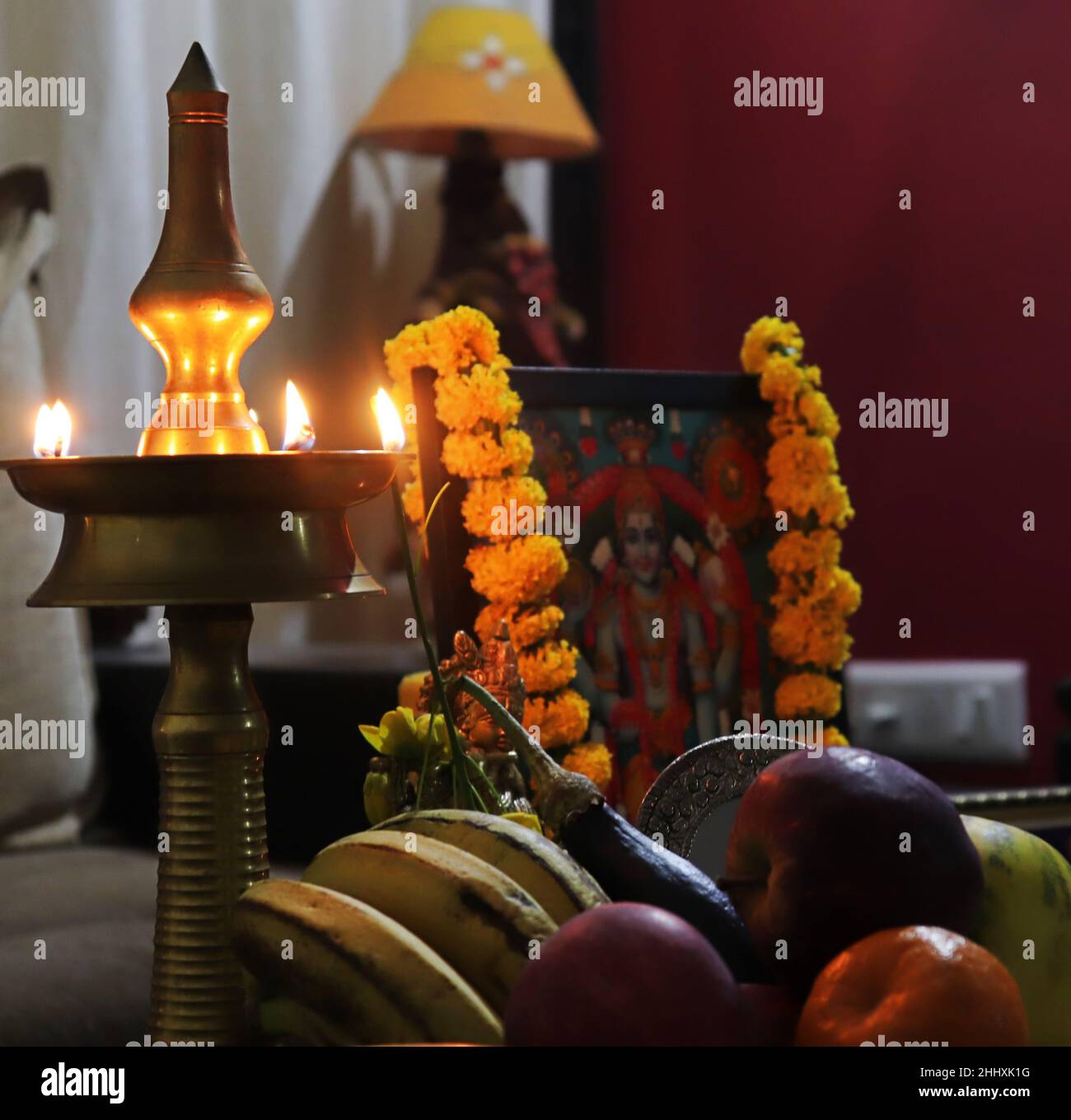 Happy Vishu/Vishukkani-Kerala New Year/Festival Stock Photo - Alamy
