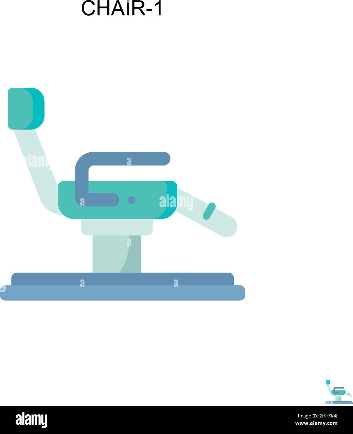 Chair-1 Simple vector icon. Illustration symbol design template for web ...