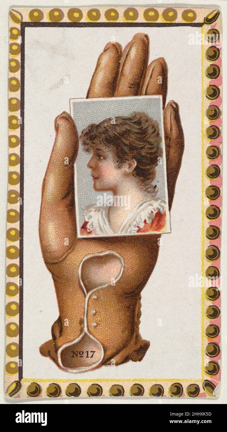 Card Number 17, cut-out from banner advertising the Opera Gloves series ...